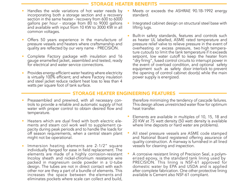 HWS Electric Water Heater - Precision Boilers